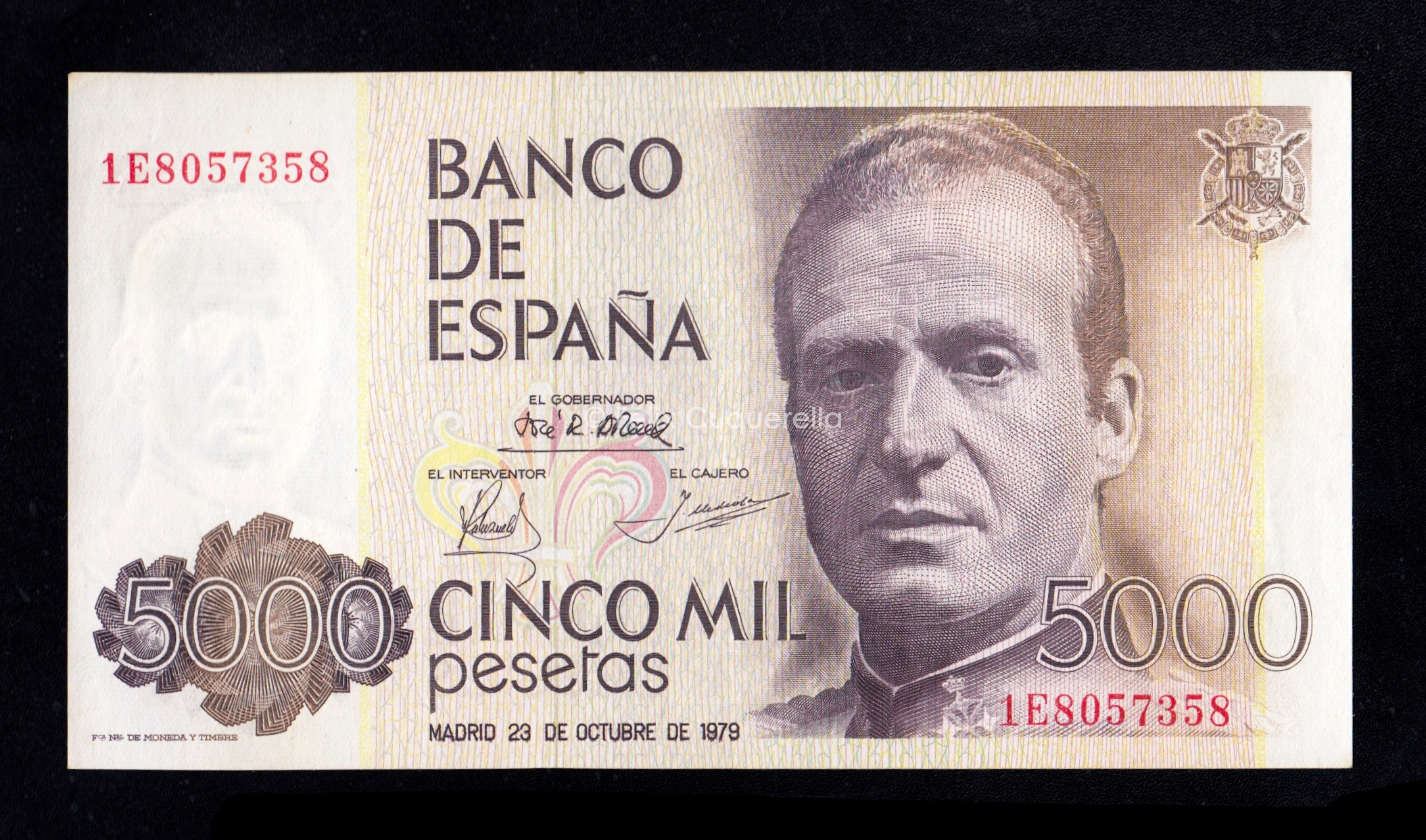 5000 pesetas 1979, serie 1E, EBC+ - Felix Cuquerella